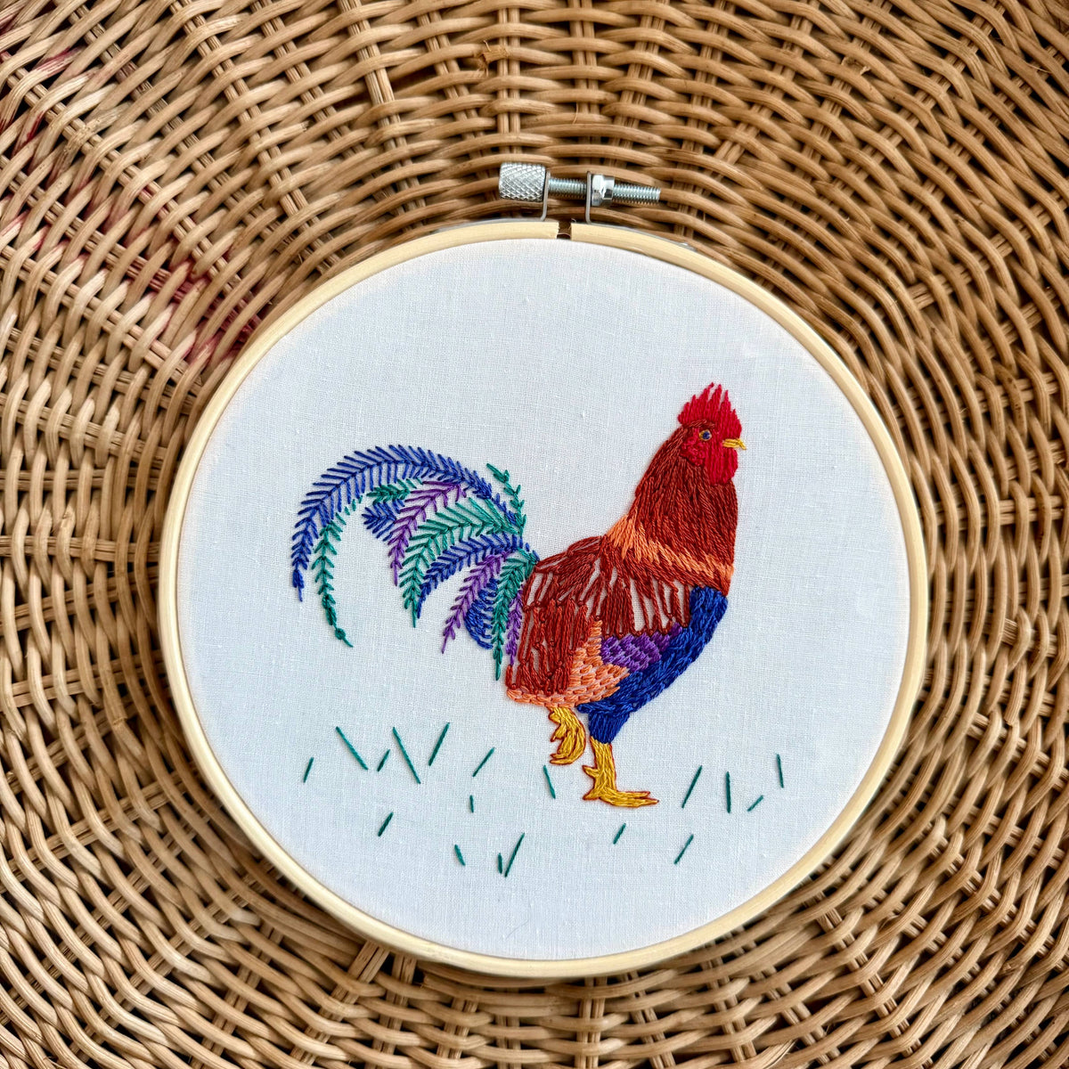 Rustic Rooster Craft DIY Embroidery Kit – Calliope Quilts