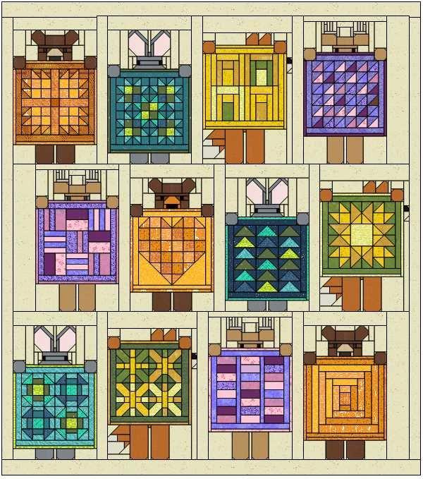 Show and Tell by Elizabeth Hartman | Block of the Month – Calliope Quilts