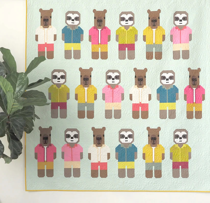 Capybara & Sloth Quilt Pattern – Calliope Quilts