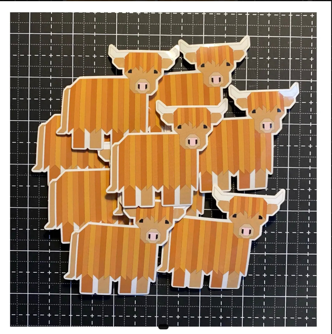 Highland Coo Sticker – Calliope Quilts